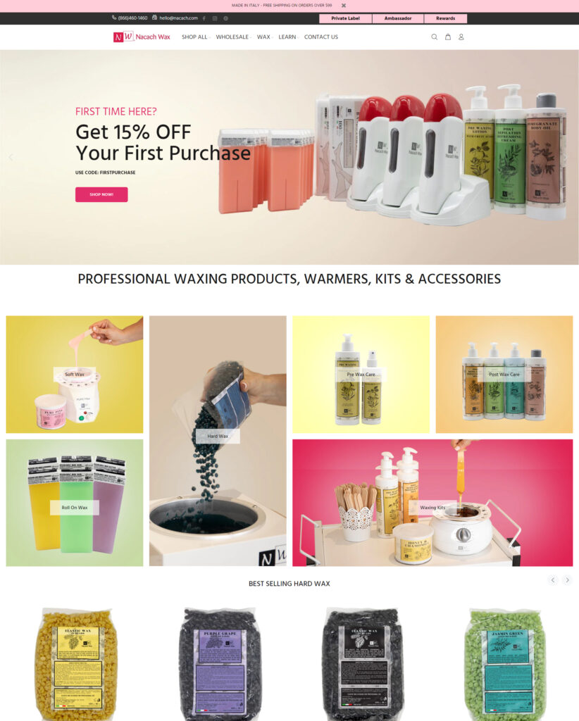 Spa Product Website Design | Notch Solutions